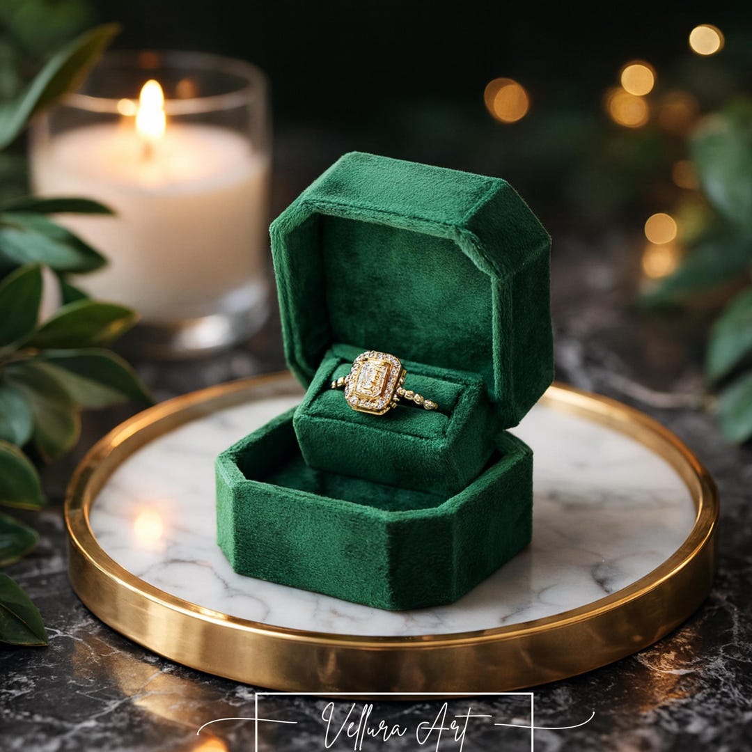 Handmade Custom Luxury Keepsake Velvet Ring Box - Personalized Unique ...