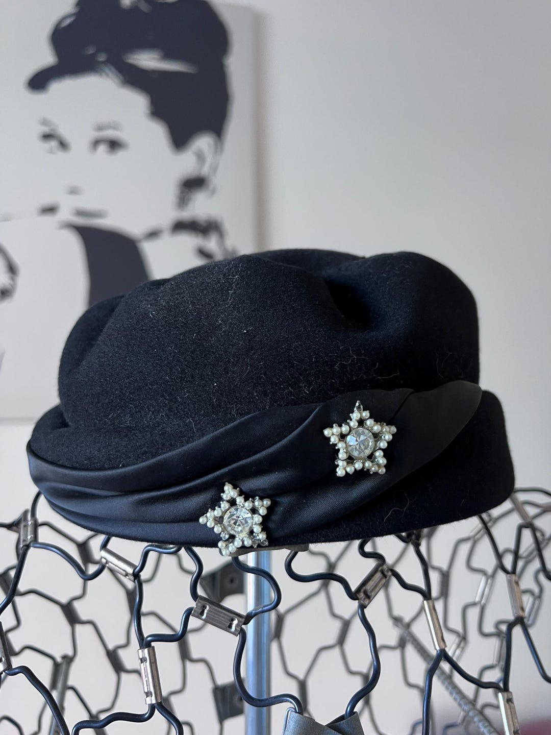 Vintage Jordan Marsh Black Felt Hat 50s 60s Classic Women’s Retro - Etsy
