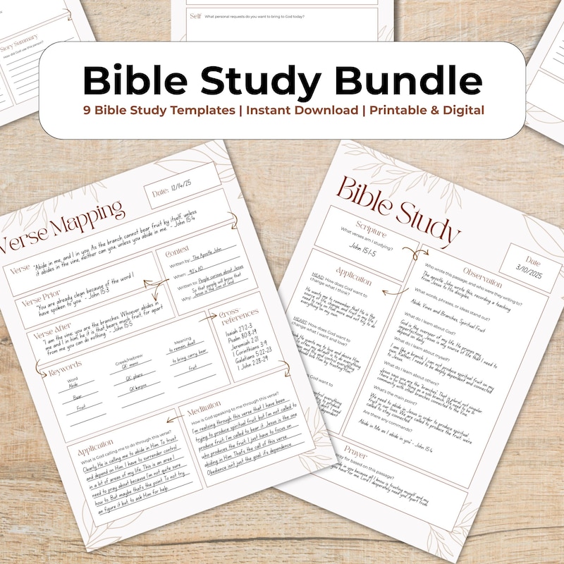 Deep Bible Study Template - Etsy