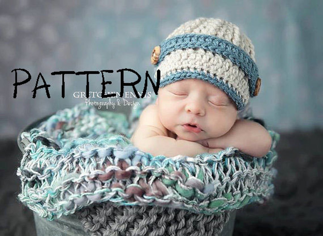 Crochet PATTERN Newborn Textured Newsboy Cap Pattern - Etsy