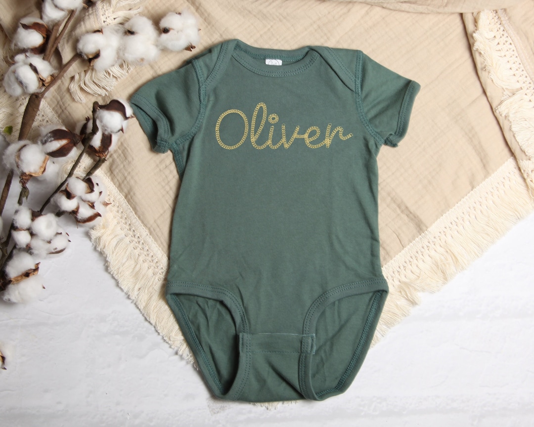 Personalized Embroidered Baby Shirt, Custom Baby Bodysuit, Baby Name Shirt, Custom Baby Name ...