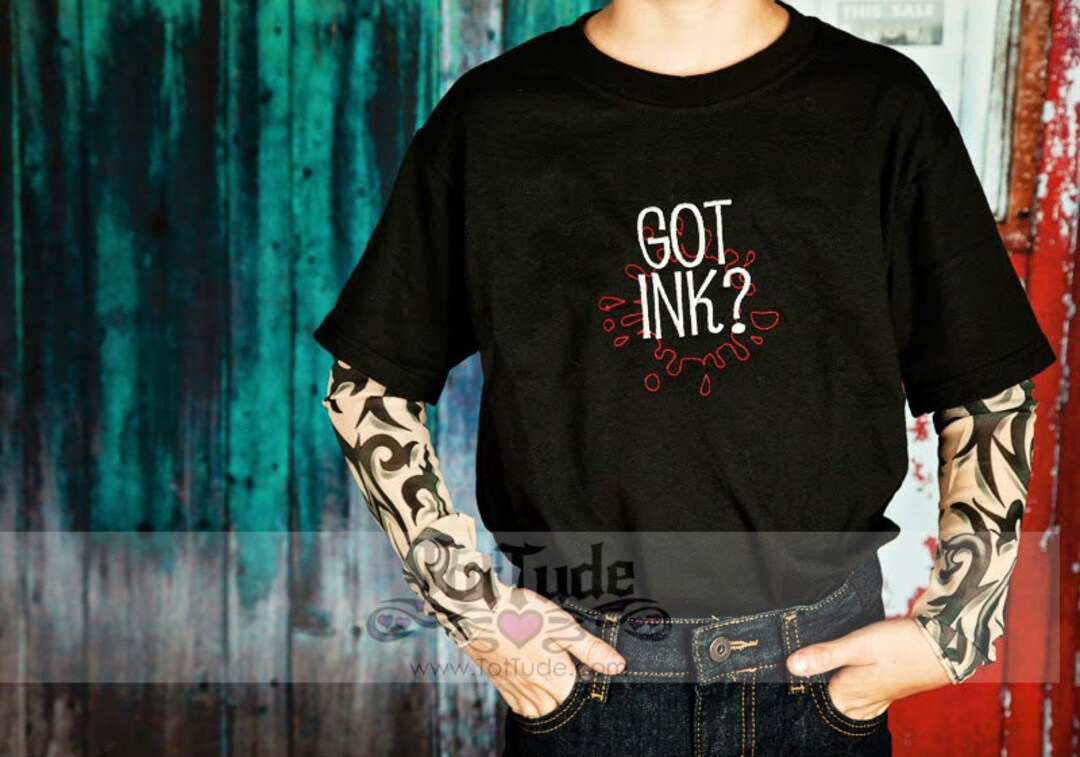 Tribal Tattoo Sleeve Got Ink Embroidered Shirt for Boys or Girls - Etsy ...