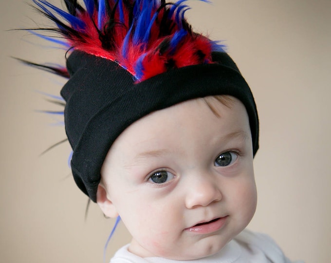 Mohawk Hat - Baby Mohawk - Fur Mohawk - Baby Mohawk Beanie - Faux Hawk ...