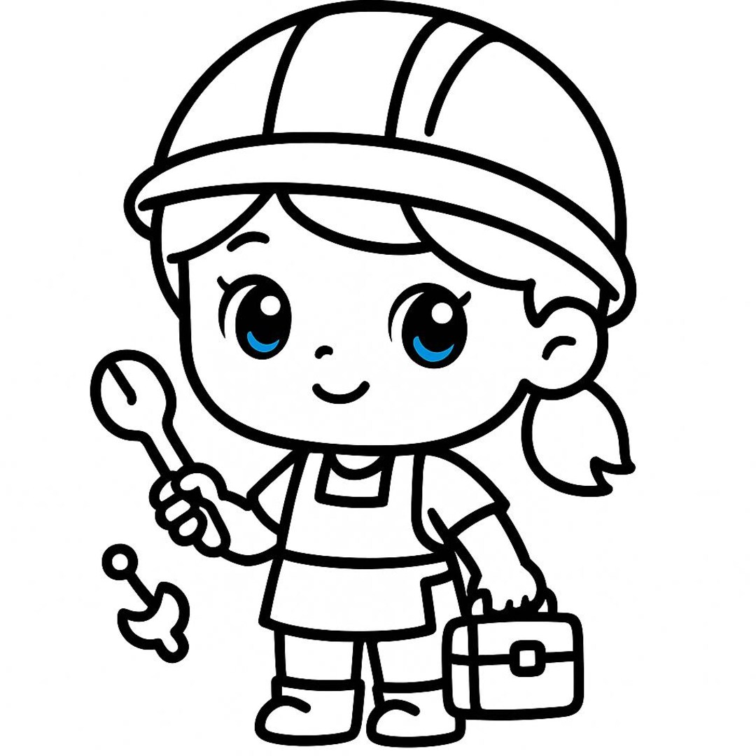 20 Kawaii Professions Coloring Pages – Cute Occupations for Kids ...