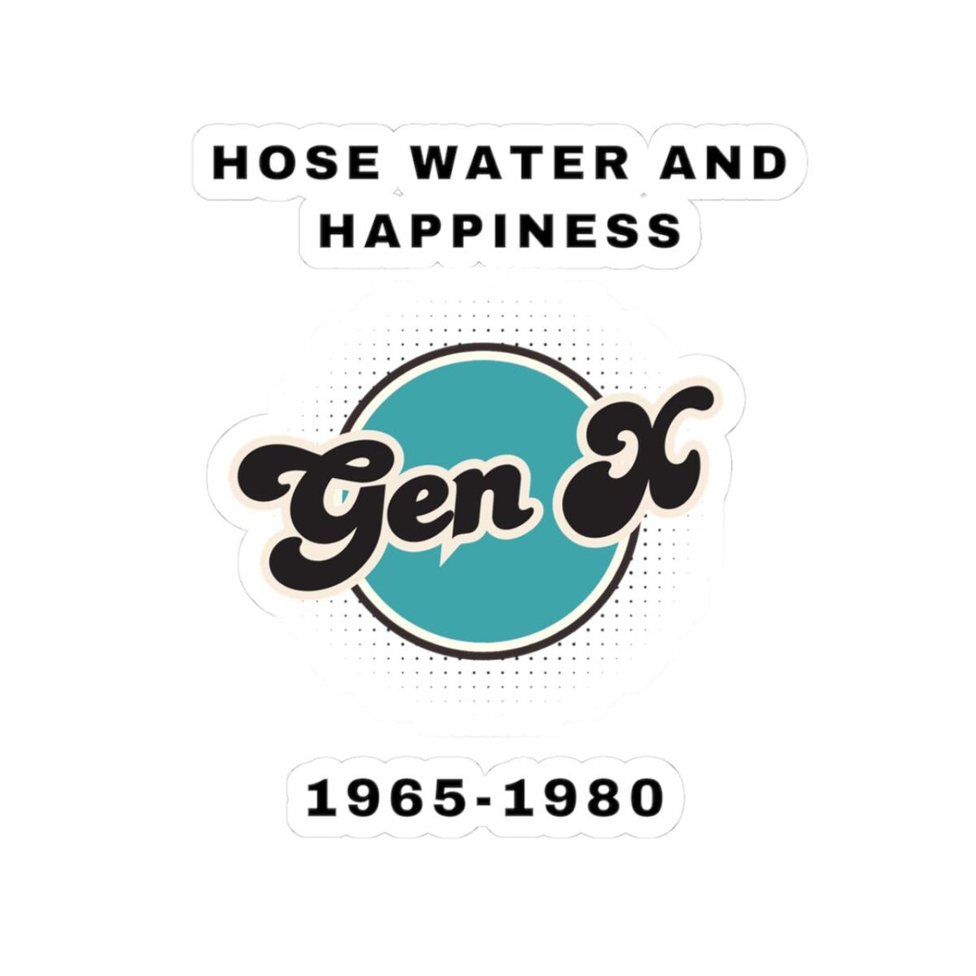 Gen X Logo Kiss-cut Sticker | Hose Water and Happiness, 1965-1980 - Etsy