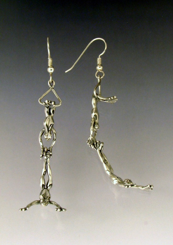 Trapeze Frog Earrings - Etsy