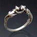 Two Cats Ring With Pearl in Sterling Silver Size 3 to 8 3/4 - Etsy