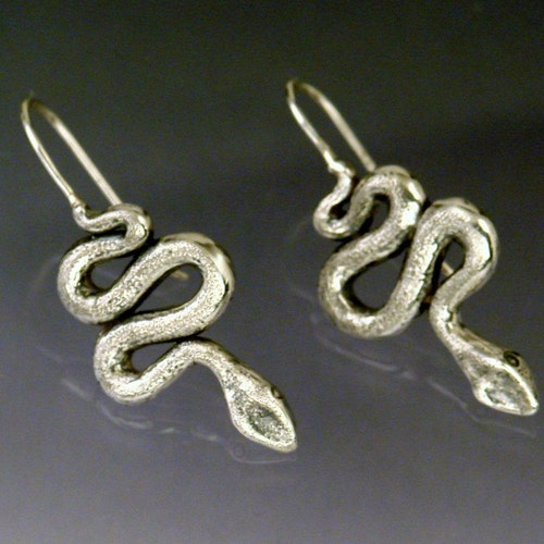 Hanging Snake Earrings - Etsy
