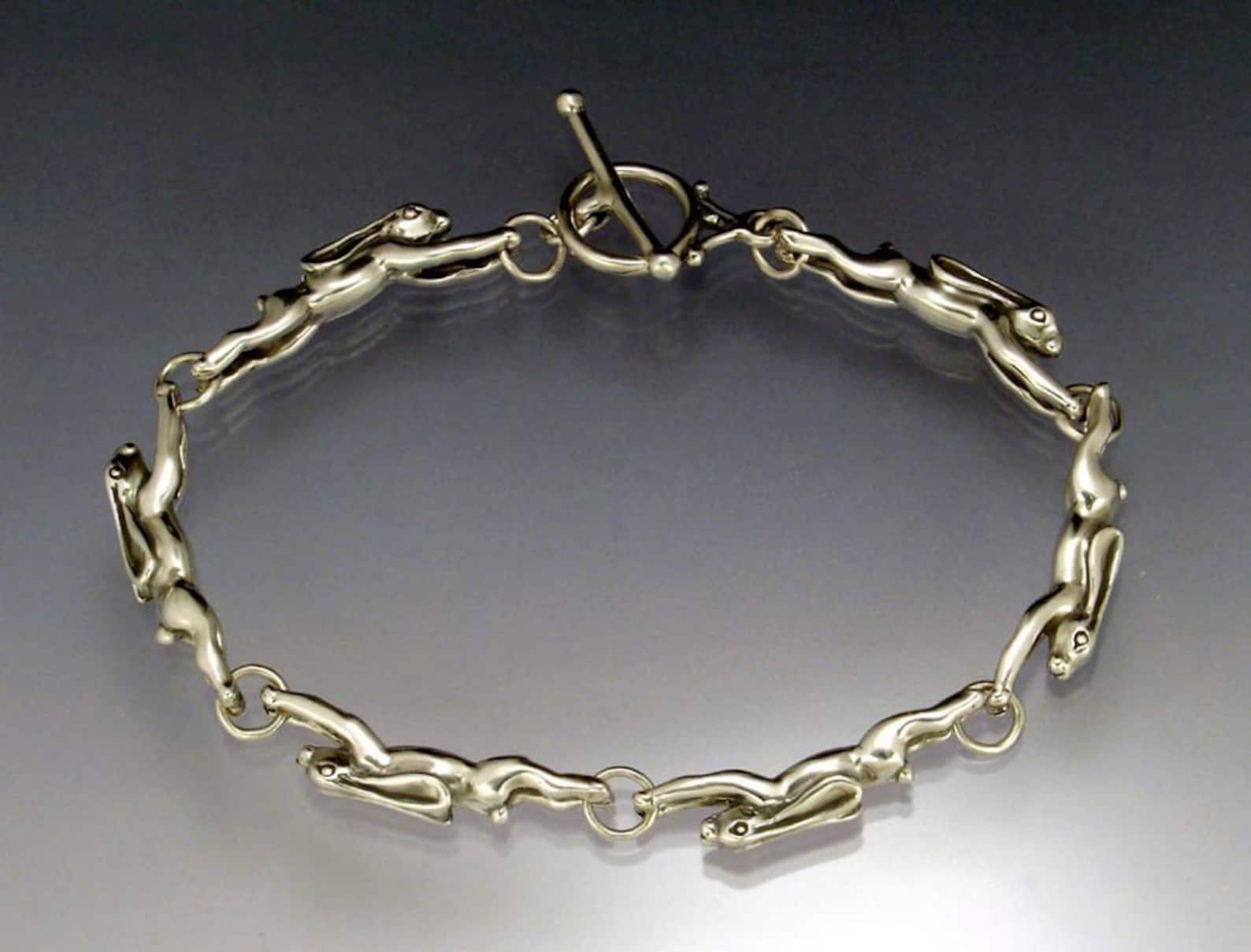 Running Rabbit Link Bracelet - Etsy