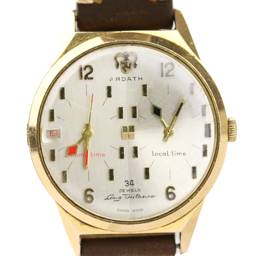 Rare Vintage Ardath Long Distance Dual Time Zone Watch - Etsy