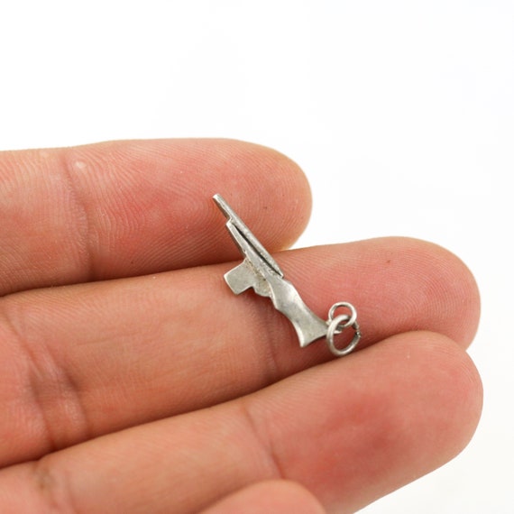 Vintage WWII Era Rifle/Gun Charm - Gem