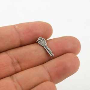 Vintage Sterling Silver House Key Charm - Etsy