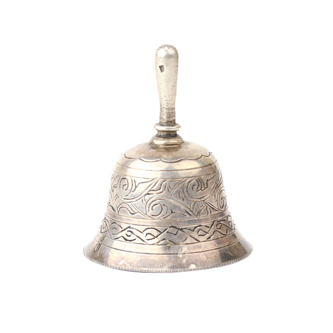 Vintage 900 Silver Egyptian Made Dinner Bell - Etsy