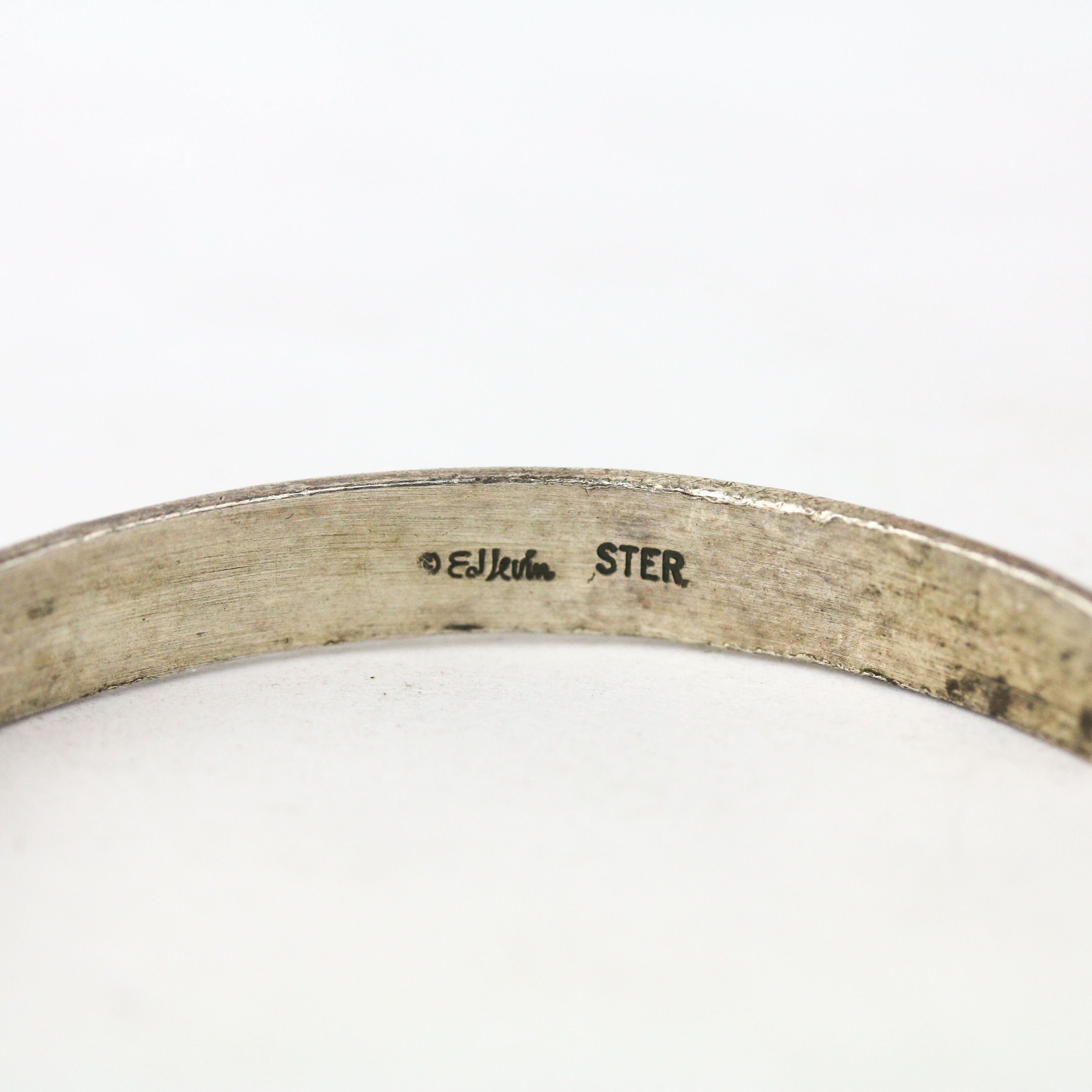 Vintage Ed Levin Etched Sterling Silver Cuff Bracelet - Etsy