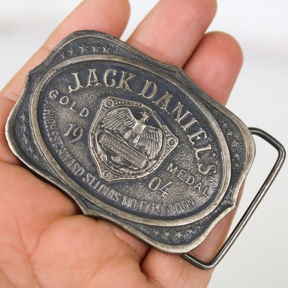 Rare Vintage 1975 James Lind Jack Daniel's Belt Buckle - Gem
