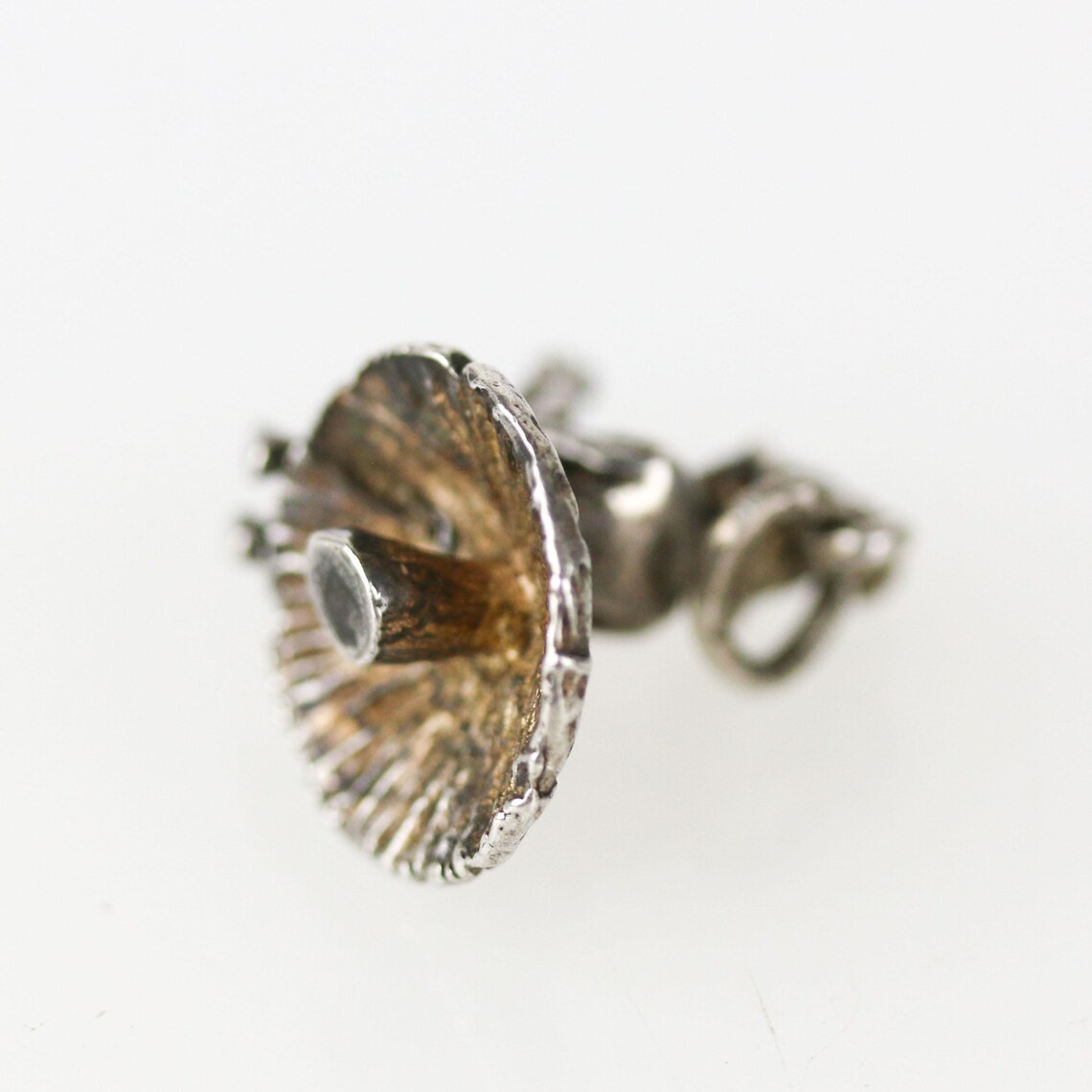Cute Vintage English Sterling Silver Elf Sitting on Mushroom Reading ...