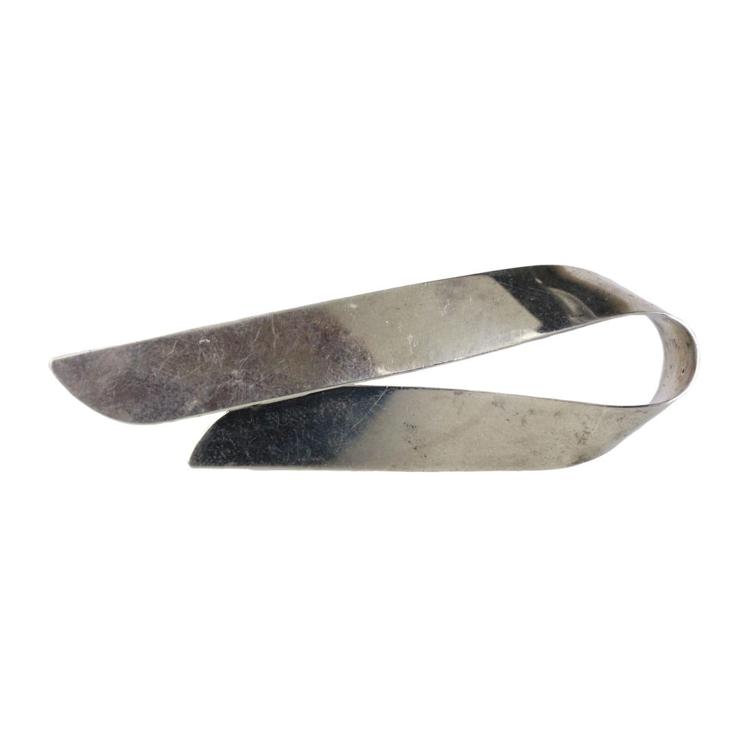 Vintage Signed Sandra Baker SYB Modernist Sterling Silver Ribbon Brooch ...