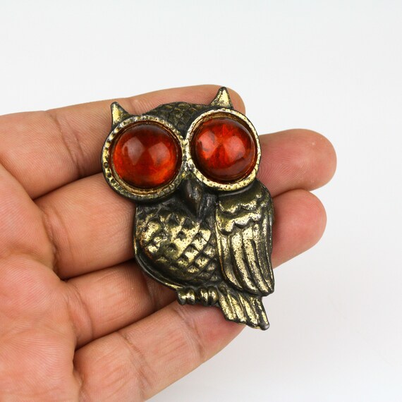 Rare Vintage Unsigned Silson Inc. Owl Brooch Spratlin… - Gem
