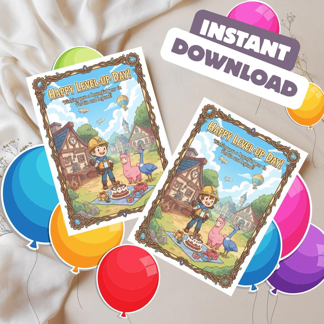 Wholesome Crafting-life Sim Aesthetic Birthday Card | Cozy Gamer ...