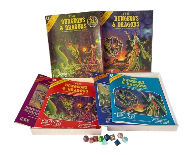 Pair 1980 Dungeons & Dragons Sets in Box Basic and Expert - Etsy