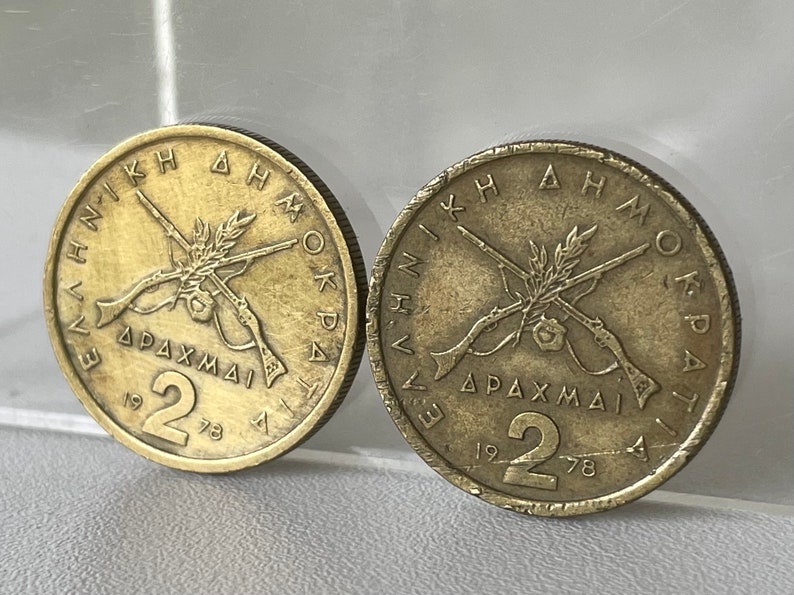 Vintage Greek Coins 1978 1982 Group of 7 - Etsy