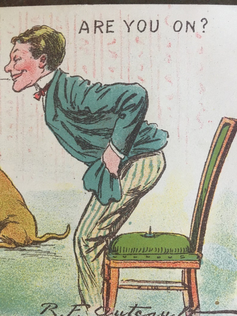 Vintage 1905 R.F. Outcault Comic Postcard Are You On - Etsy
