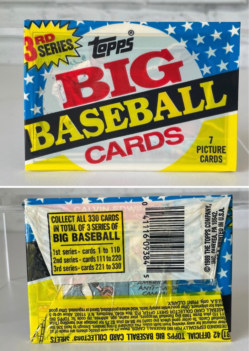 102 Vintage Unopened Baseball Cards In 10 Packs 1989-1994 - Etsy