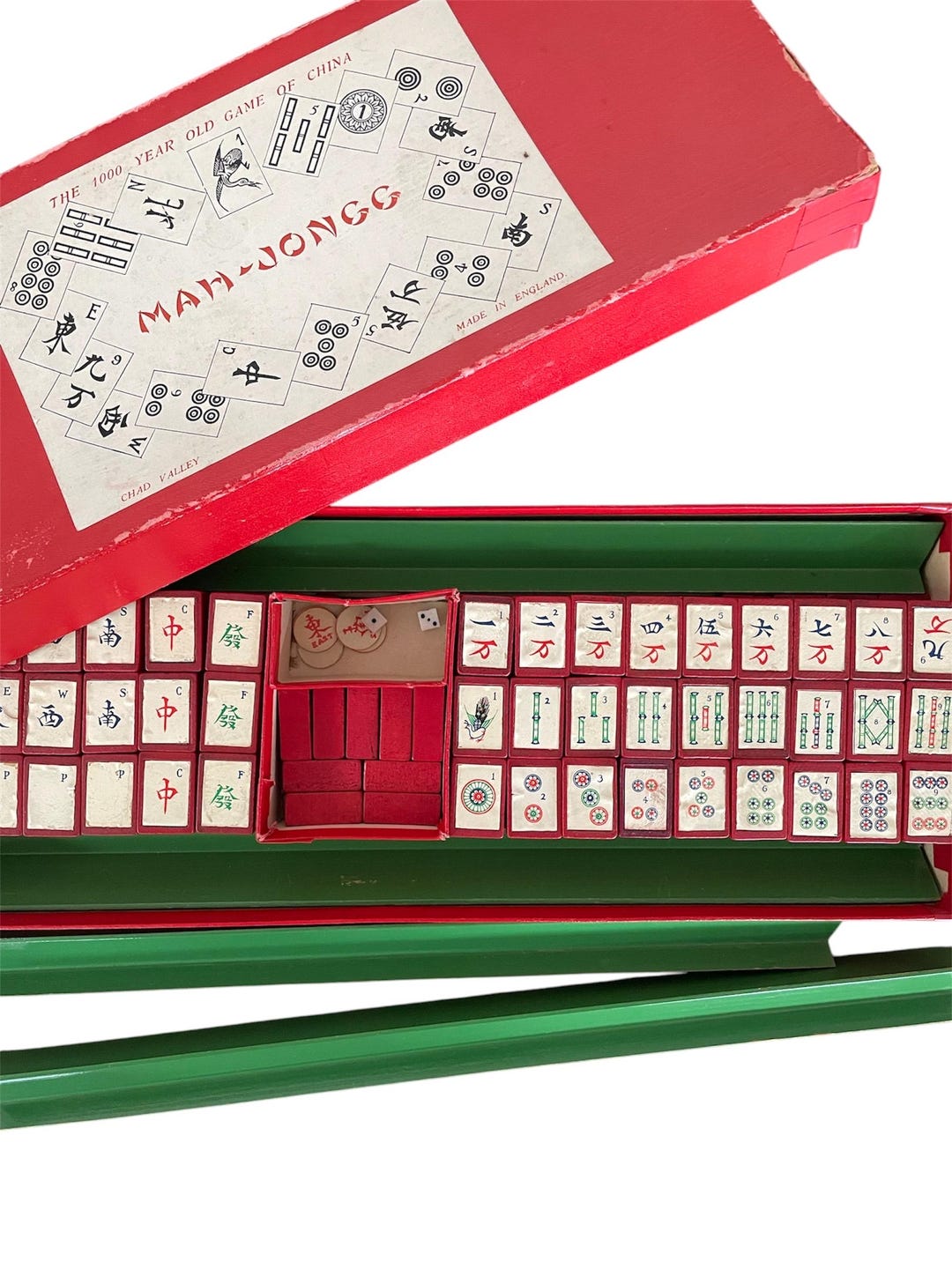 Vintage 1954 Mahjong Set Chad Valley England - Etsy