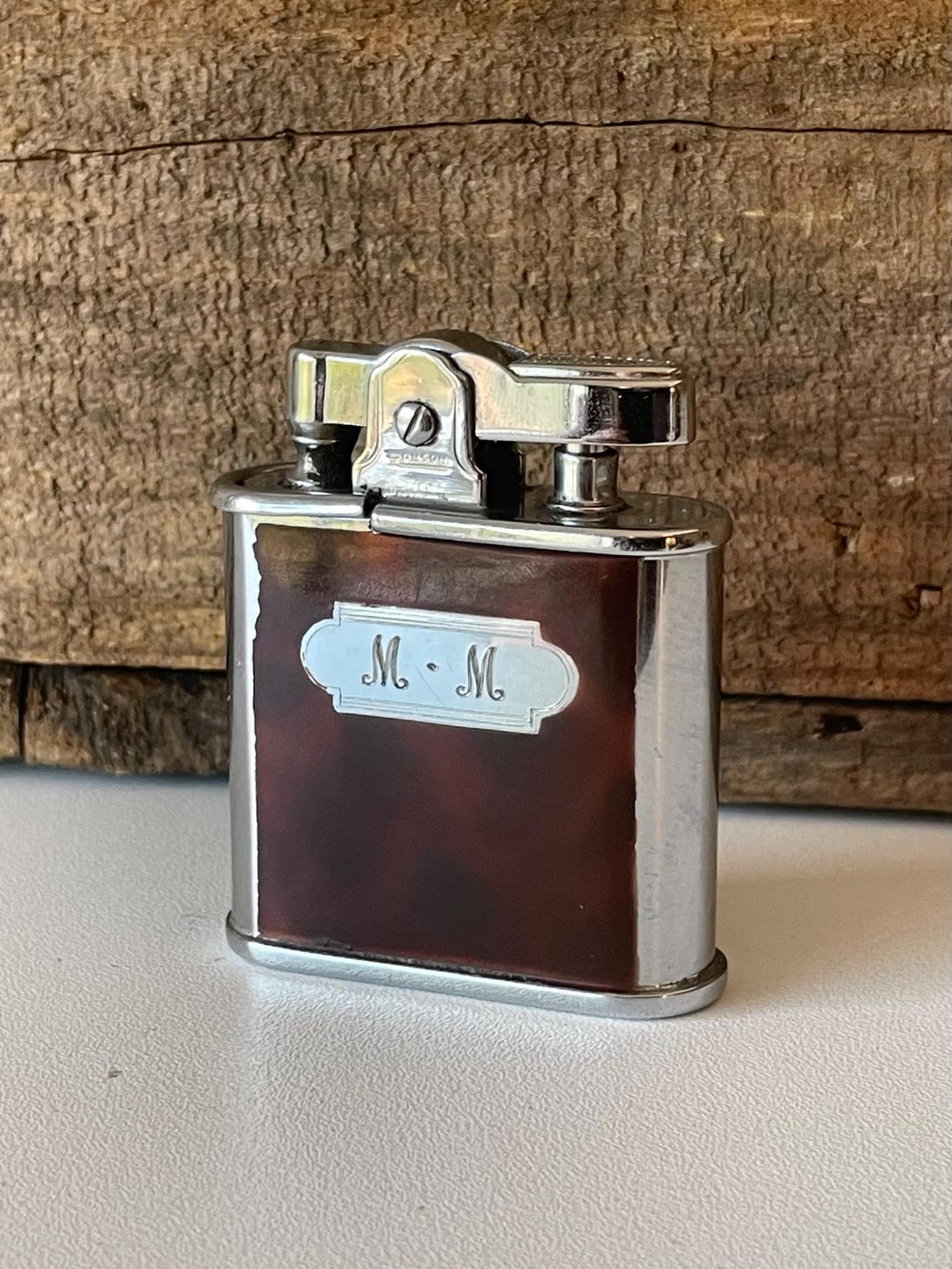 Mid Century Ronson Whirlwind Lighter Tortoise Shell Enamel Finish - Etsy