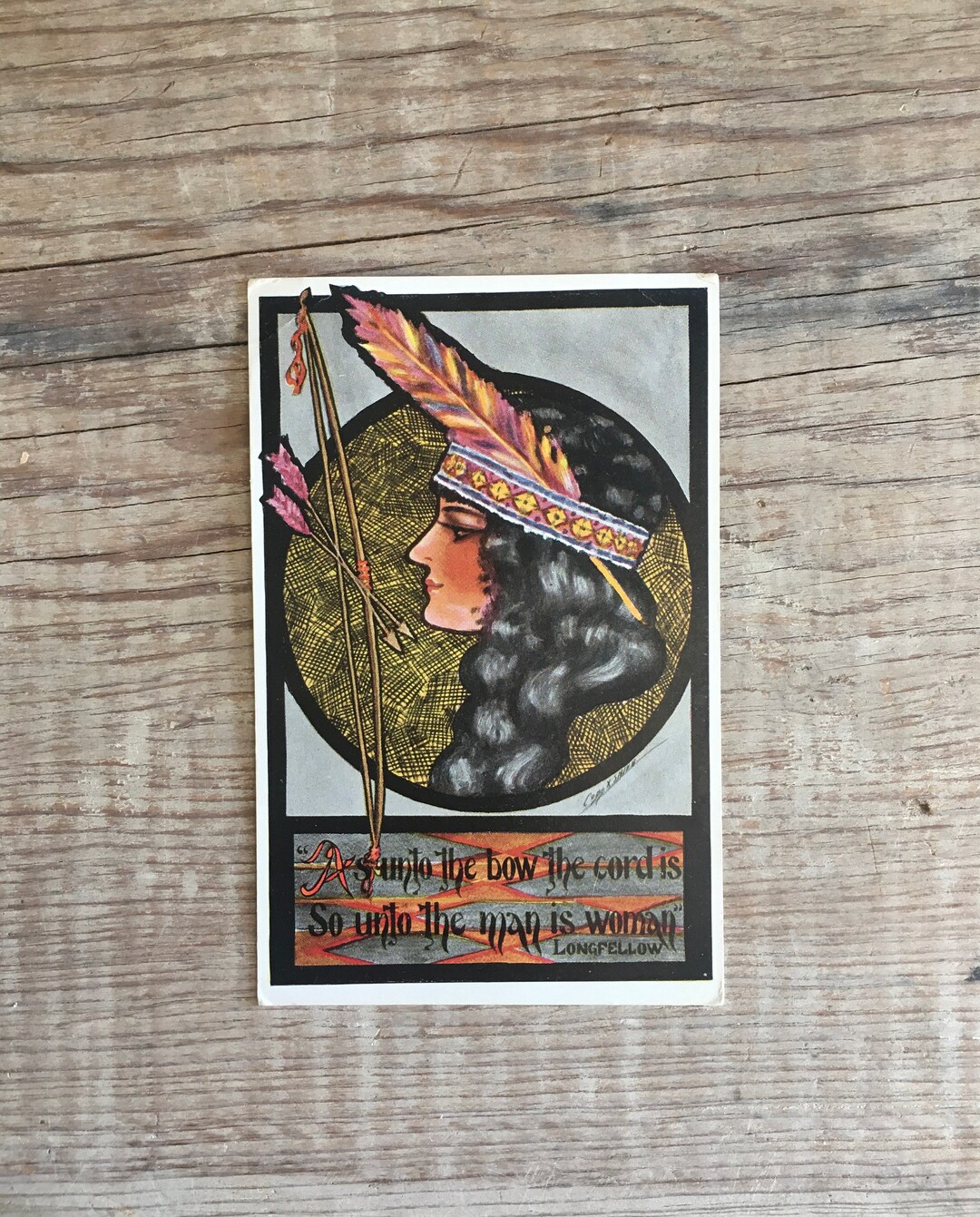 Vintage Cobb X Shinn Postcard Longfellow - Etsy