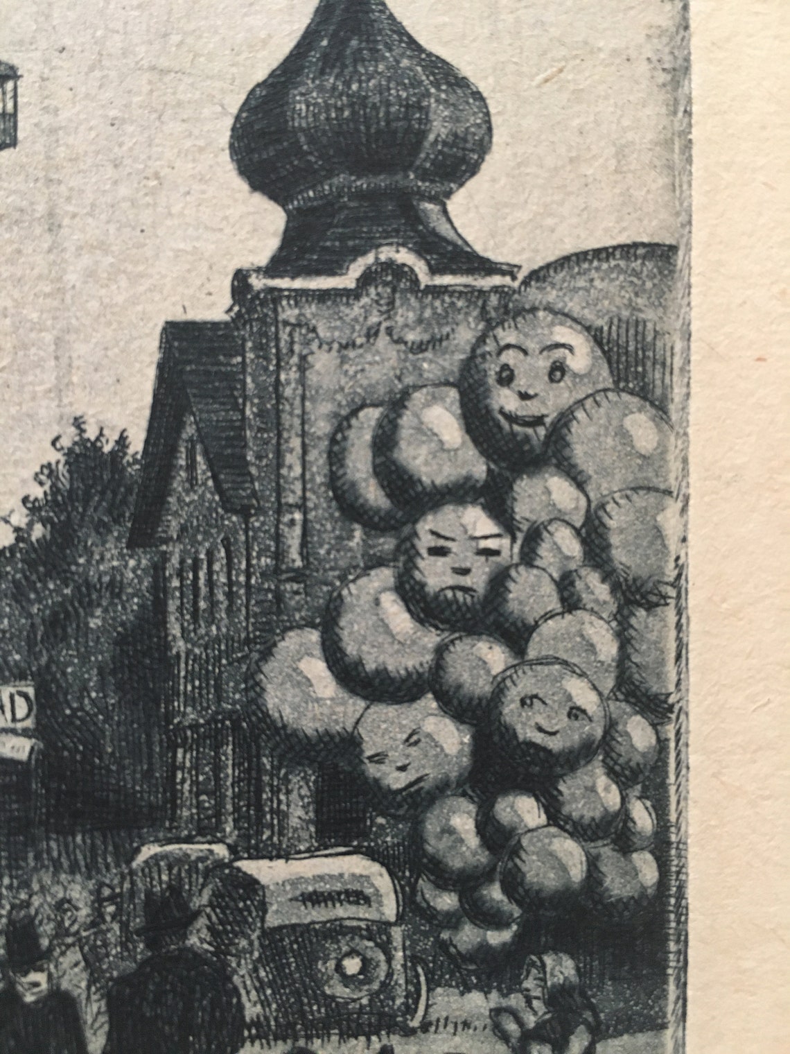 Vintage Erich Veit Etching Prater Amusement Park Vienna - Etsy