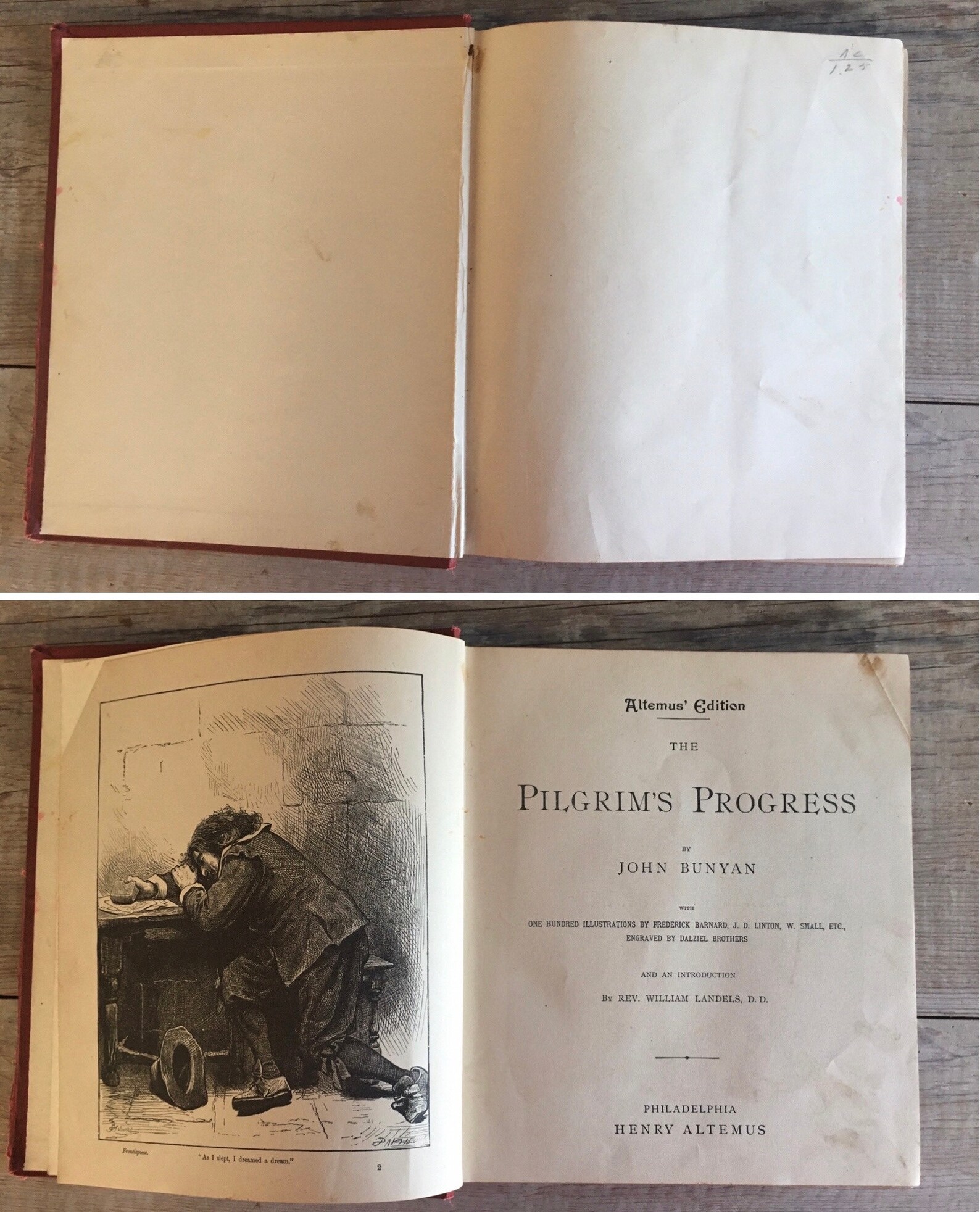 Antique 1890 Book Bunyan's Pilgrim's Progress - Etsy