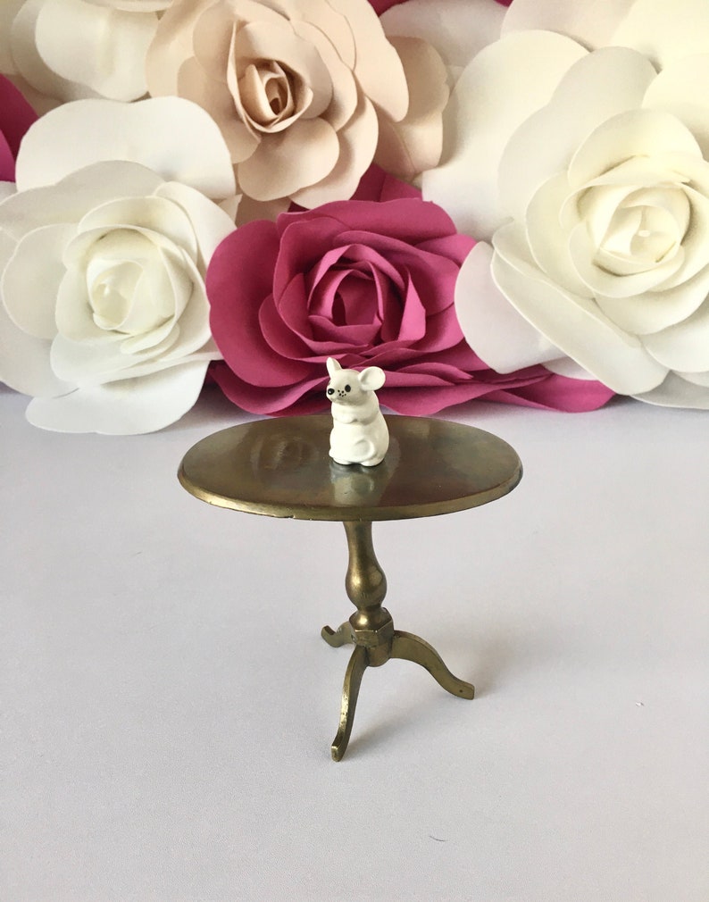 Antique Miniature Brass Tilt Top Table Candle Reflector | Etsy