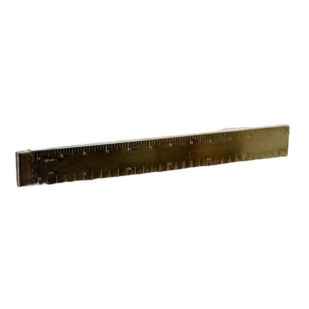 Mid Century Brass Ruler Table Lighter - Etsy