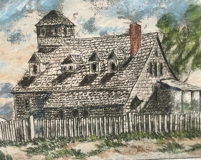 Signed Aquatint Etching by Mary Kaye Umberger Chicamacomico Framed - Etsy