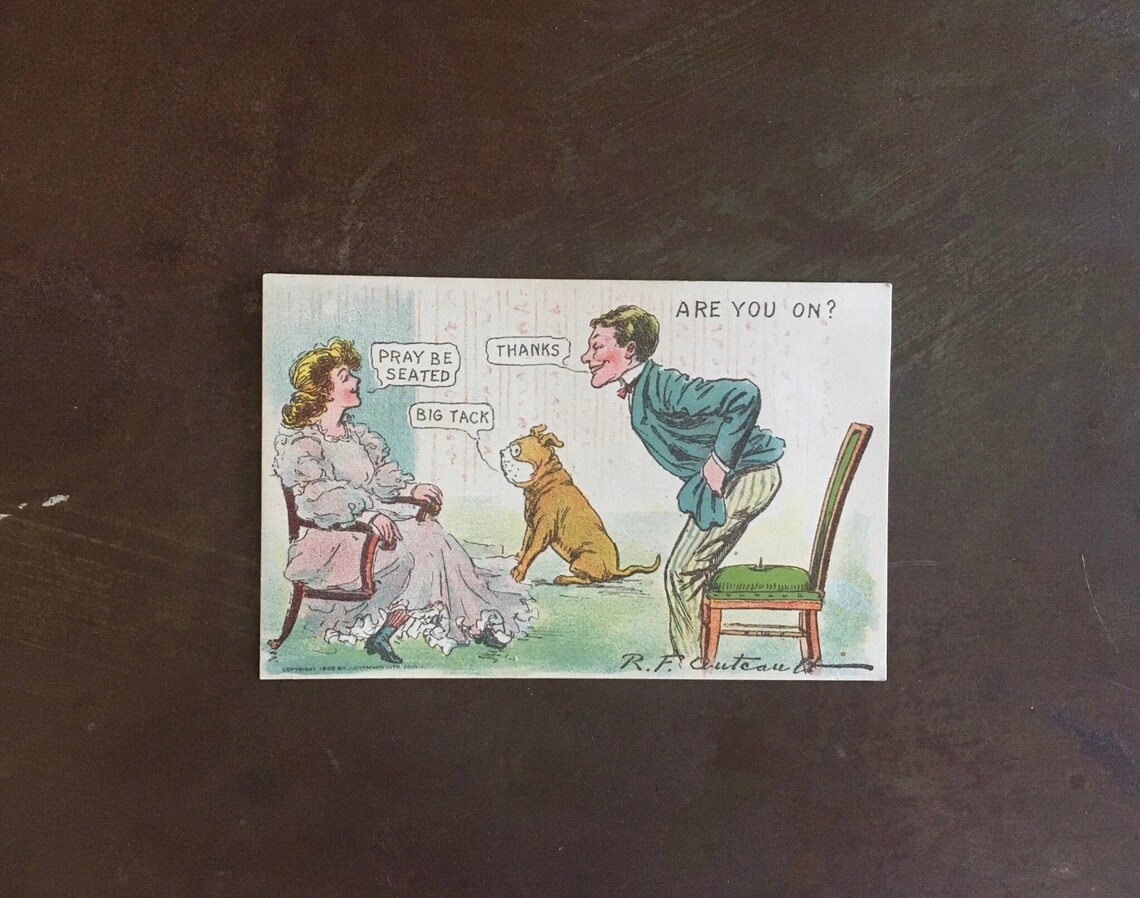 Vintage 1905 R.F. Outcault Comic Postcard Are You On - Etsy