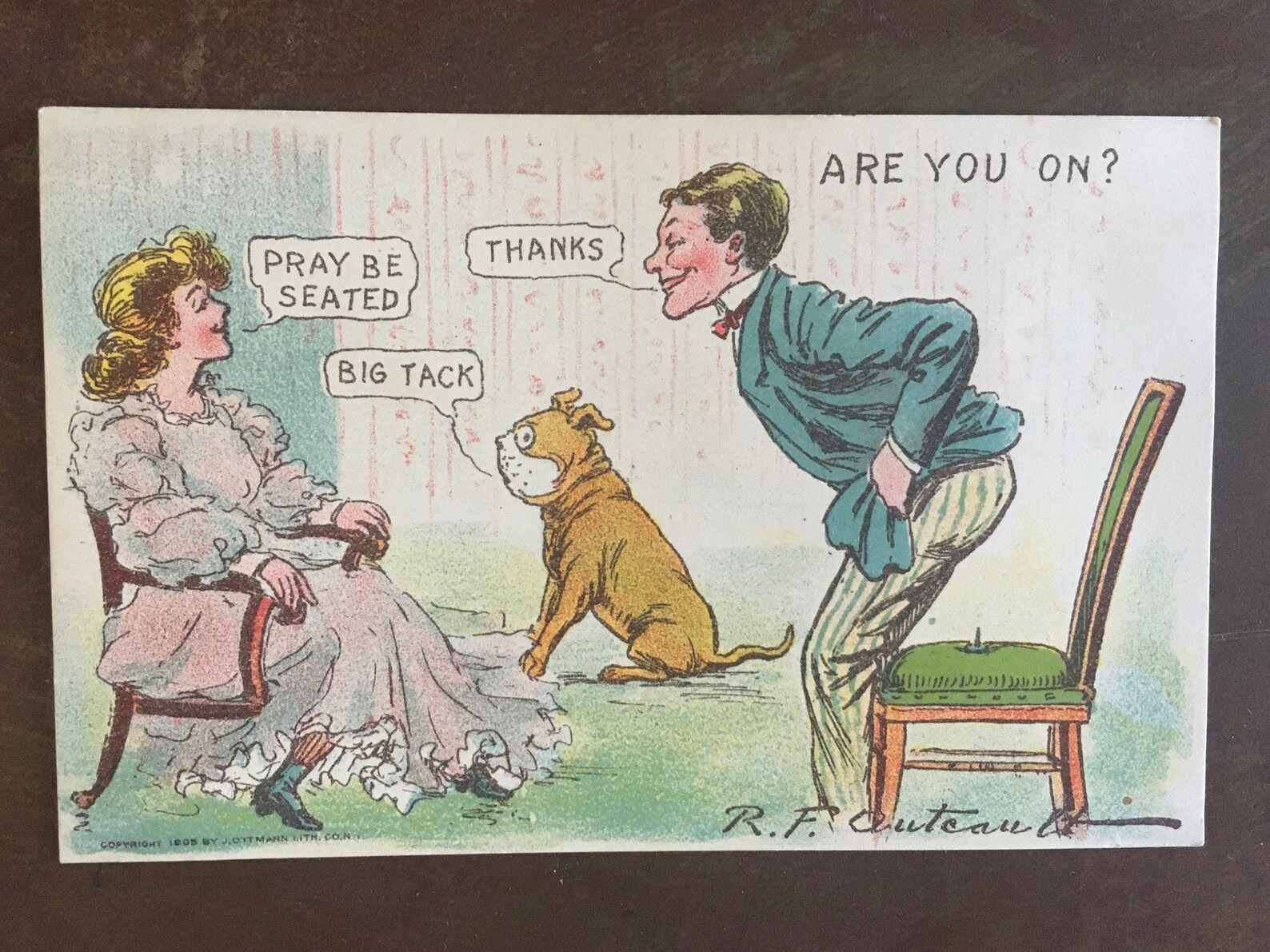 Vintage 1905 R.F. Outcault Comic Postcard Are You On - Etsy