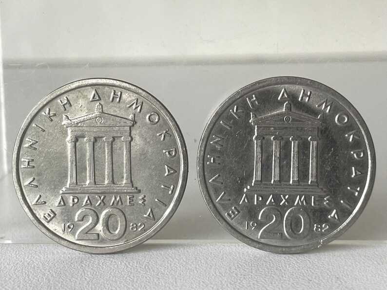 Vintage Greek Coins 1978 1982 Group of 7 - Etsy
