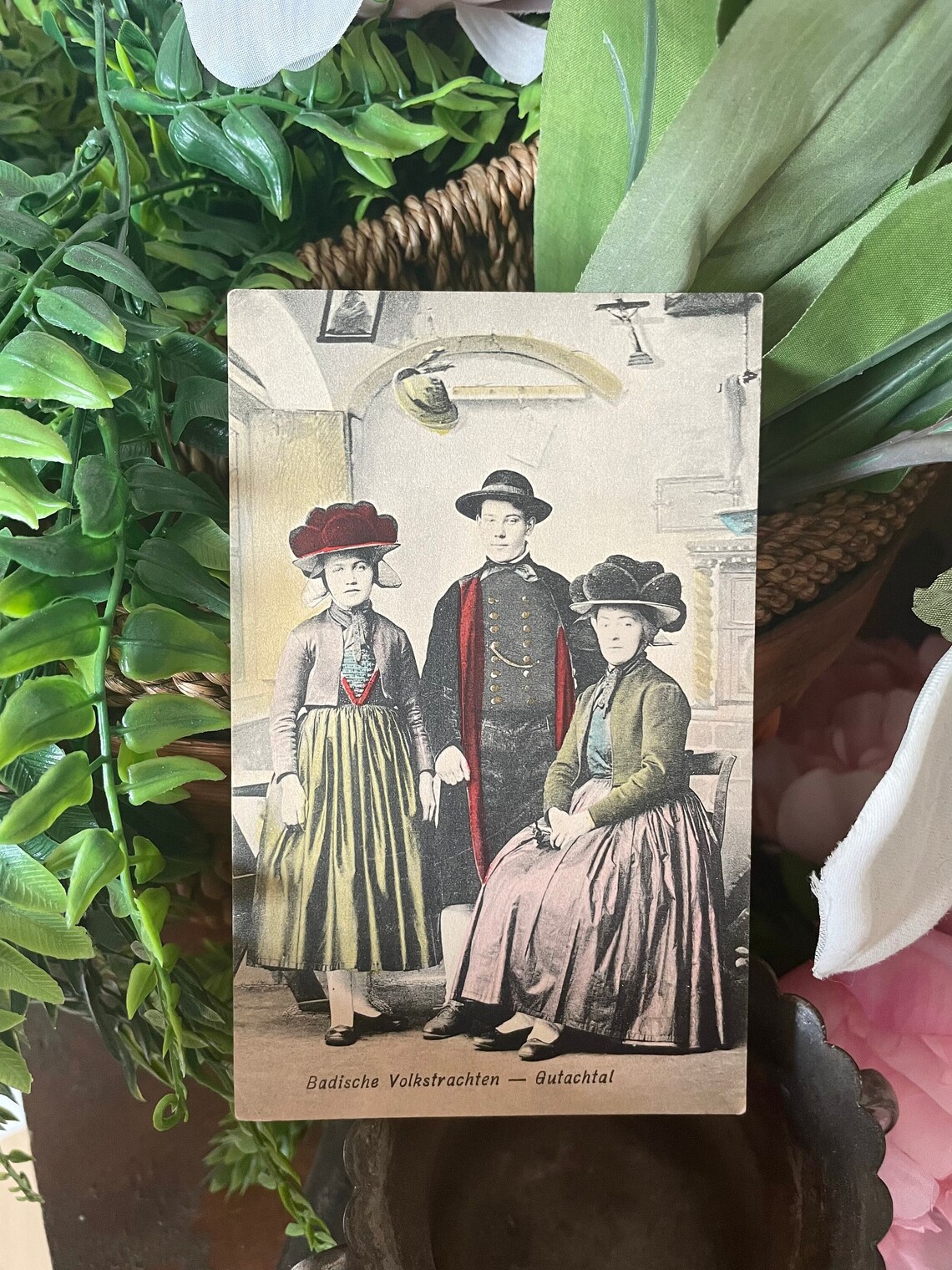 Vintage Postcard Traditional German Costume Tinted Photograph - Etsy