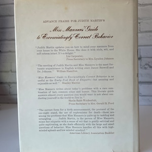 Miss Manners Guide to Excruciatingly Correct Behavior Book Judith ...