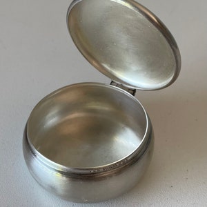 Vintage Sterling Silver Pill Box Monogram - Etsy