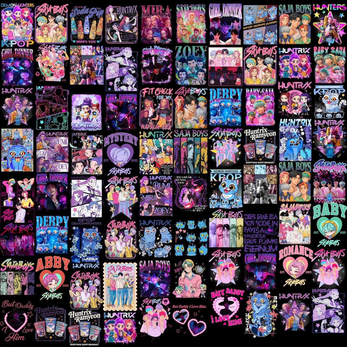 Premium Kpop Demon Hunter PNG Bundle – 200+ Exclusive Saja Boys ...