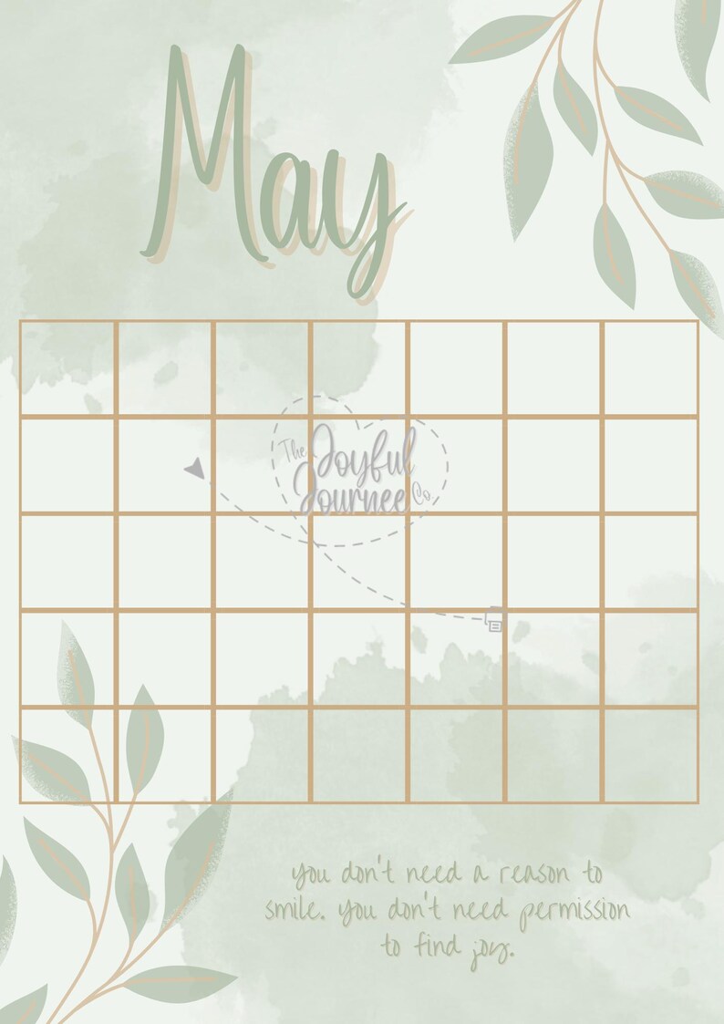 Printable Calendar, Quotes of Joy - Etsy