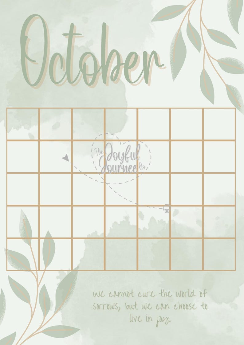 Printable Calendar, Quotes of Joy - Etsy