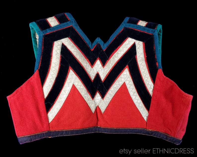 Rare Rusyn Folk Costume Vest From East Slovakia - Kojsov | Handmade ...