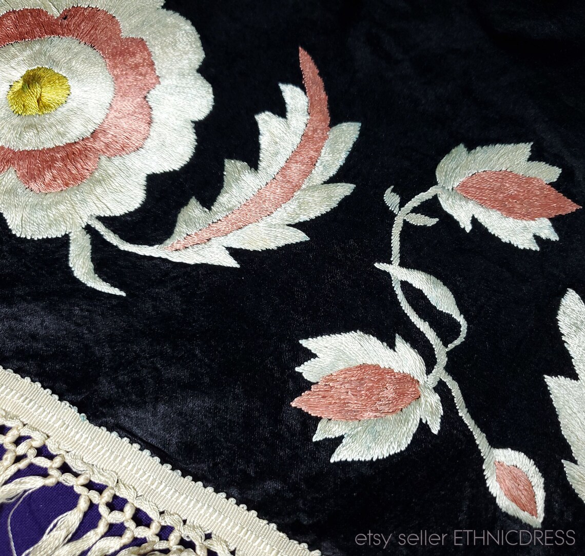 Glorious German Folk Costume Shawl From Schaumburg, Germany | Handmade ...