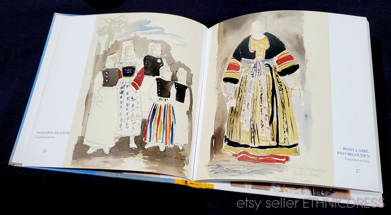 BOOK French Folk Costumes From Bretagne Brittany France | Art Paintings ...