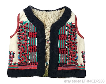 Romanian Folk Vest Embroidered - Etsy