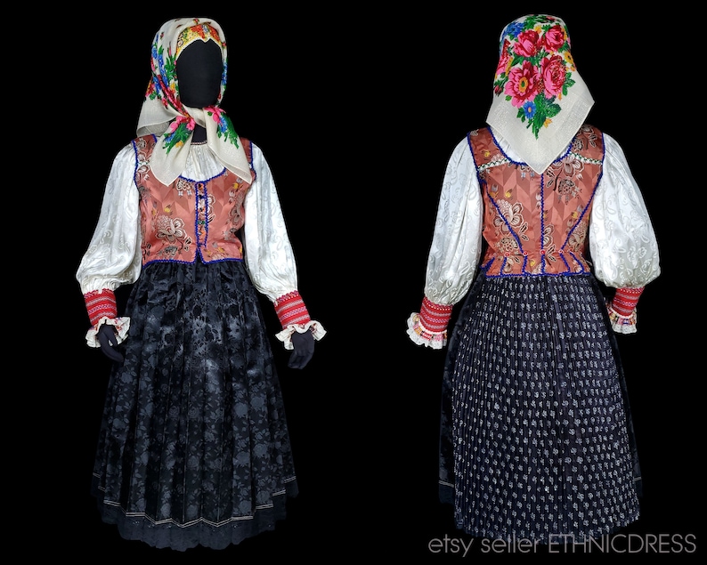 Vintage Rusyn Woman's Folk Costume From Velky Lipnik, Slovakia | Spis ...