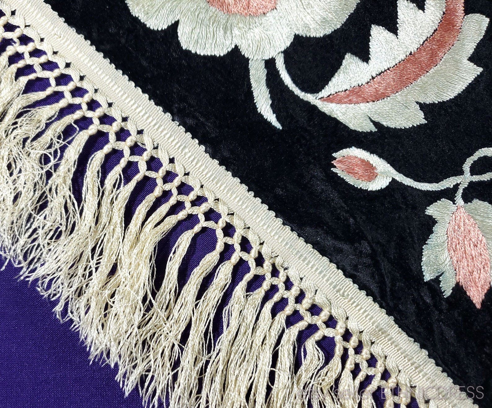 Glorious German Folk Costume Shawl From Schaumburg, Germany | Handmade ...